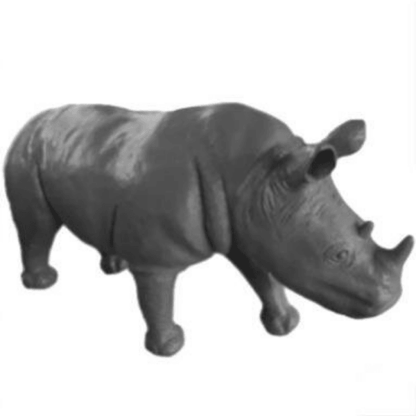 Statue Rhinoceros - 180cm - Gris – STATUES RESINE